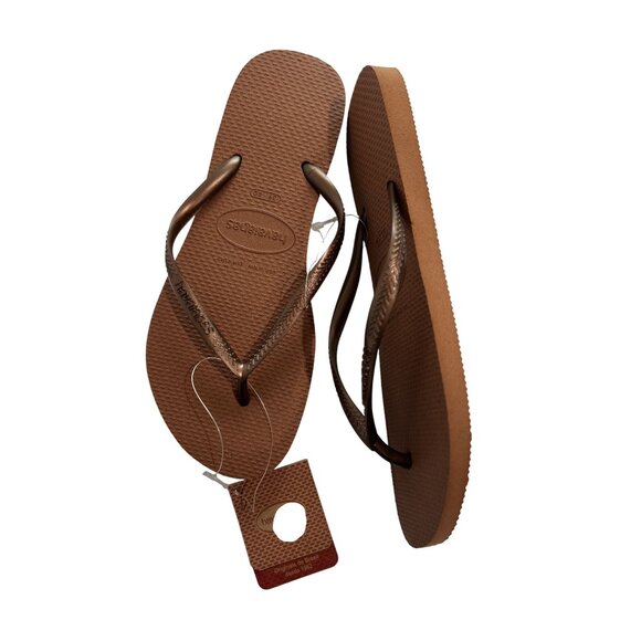 Havaianas | Shoes | Havaianas Slim Flip Flops In Rustmetallic Copper ...